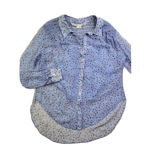 Veronica Beard | Tops | New Veronica Beard Women 8 Blue Floral Sheer ...
